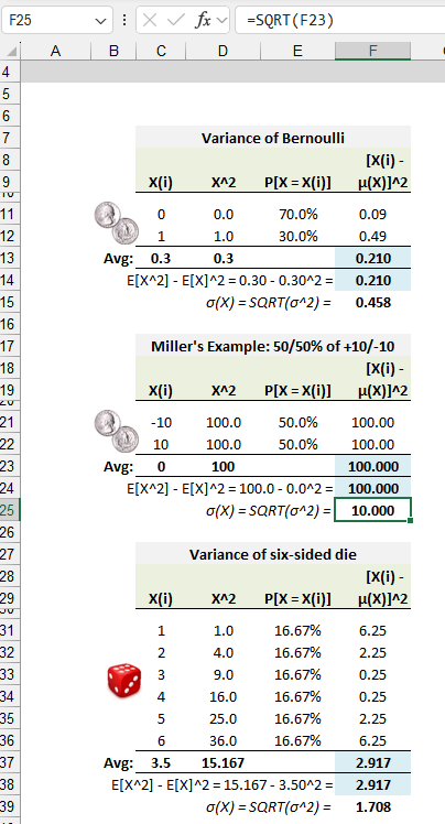 Learning Spreadsheet: Sample Moments - Bionic Turtle